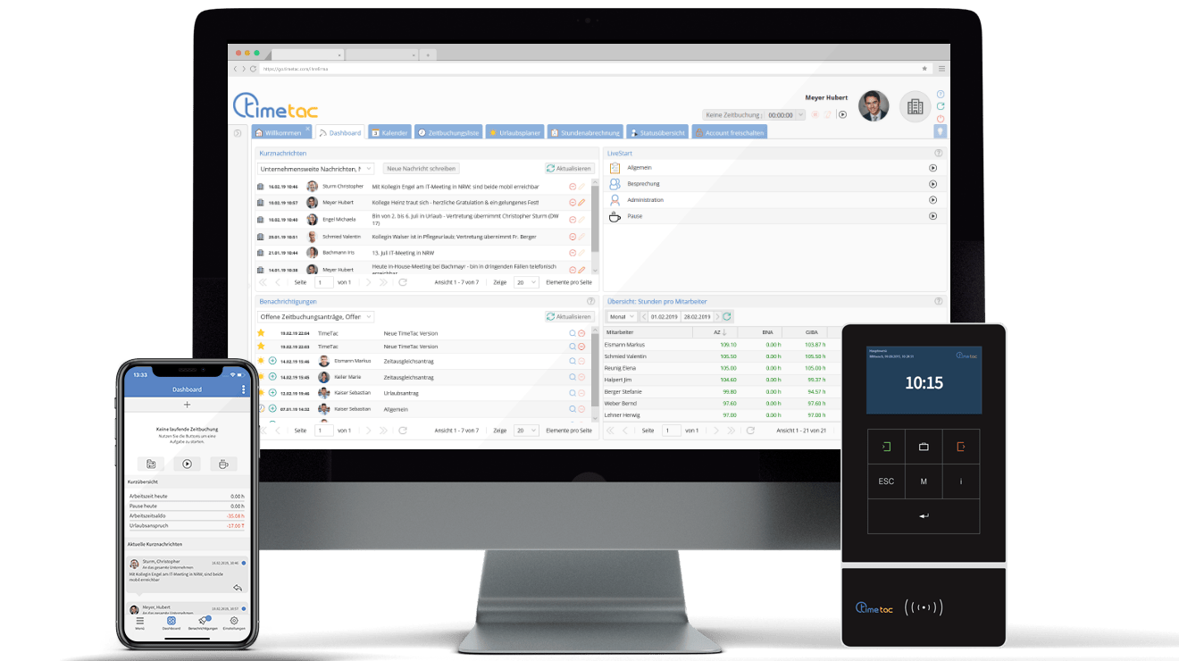 Zeiterfassung Online & webbasiert in der Cloud | TimeTac